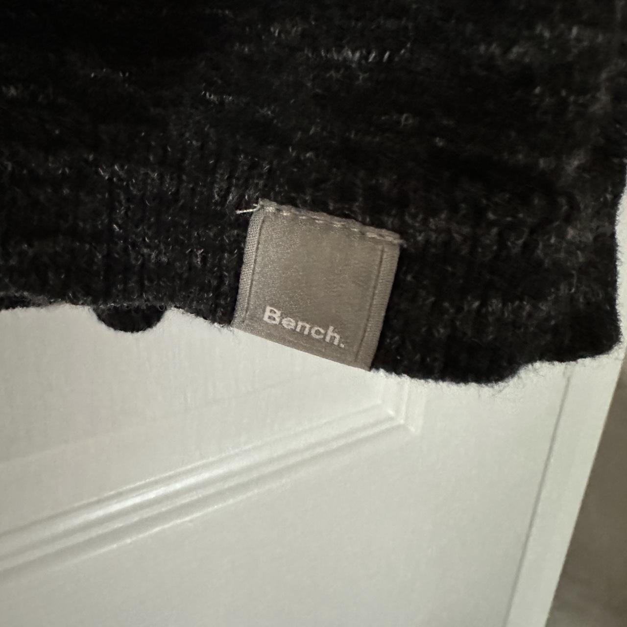 Dark Grey Hooded Cardigan • Size Medium • Bench •... - Depop