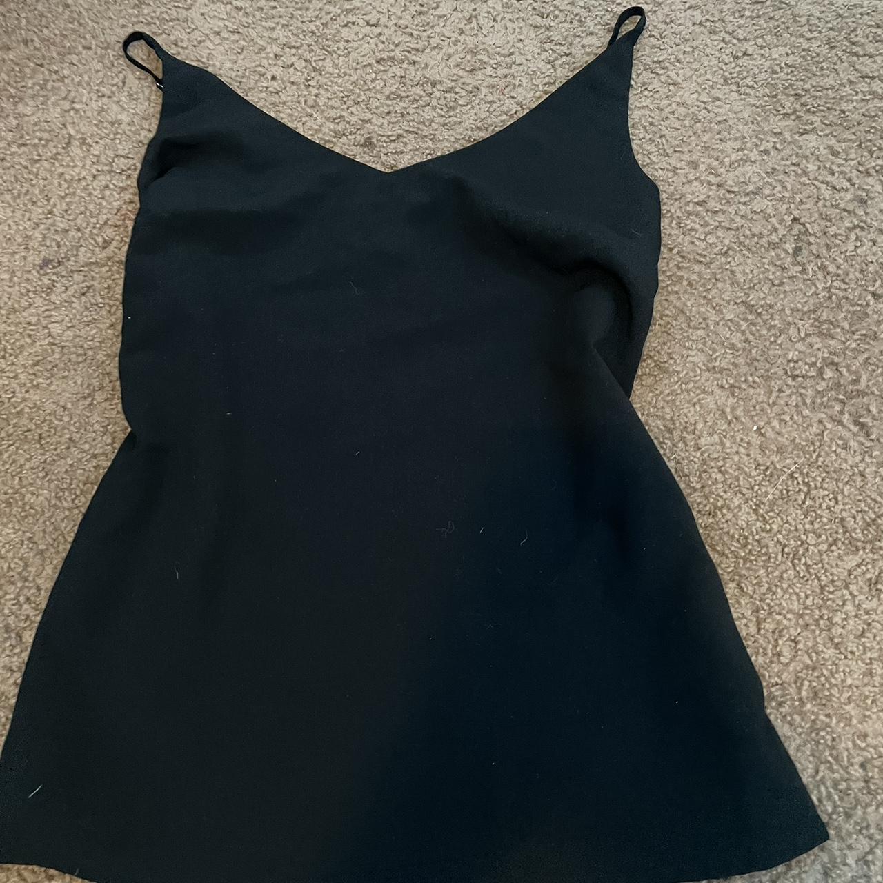 Basic black spaghetti strap tank top {size small} .. ★彡 - Depop