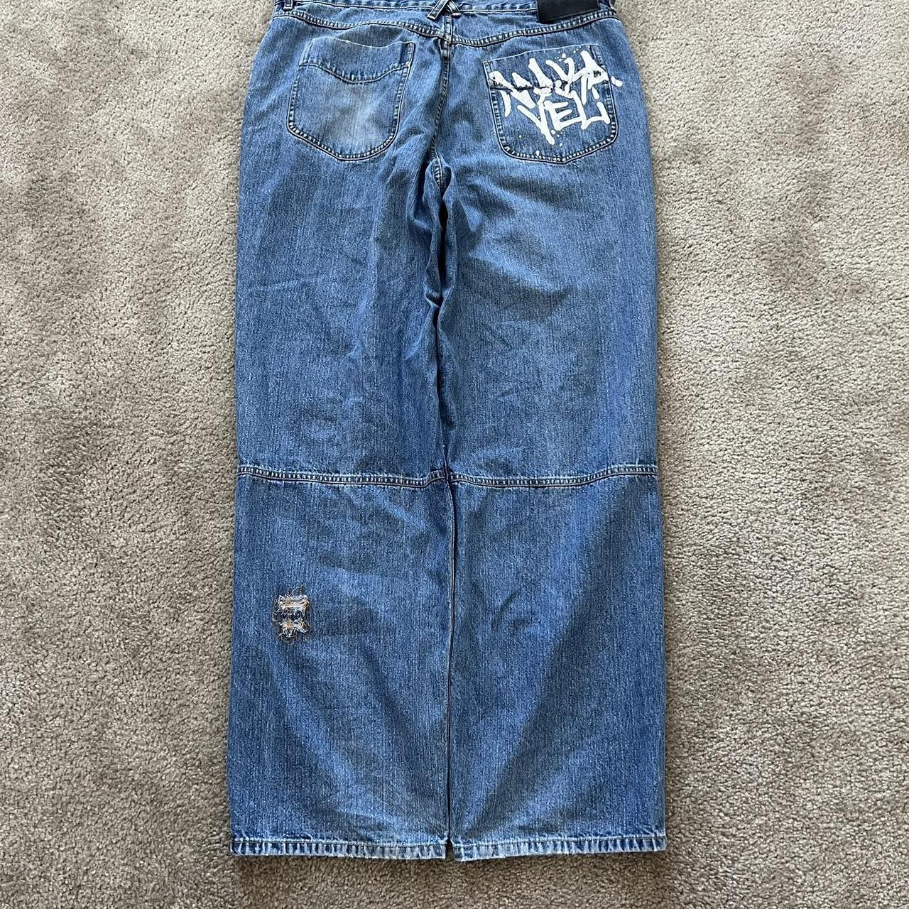 Makaveli Tupac Jeans Size 40x34 Baggy Y2K Jnco... - Depop