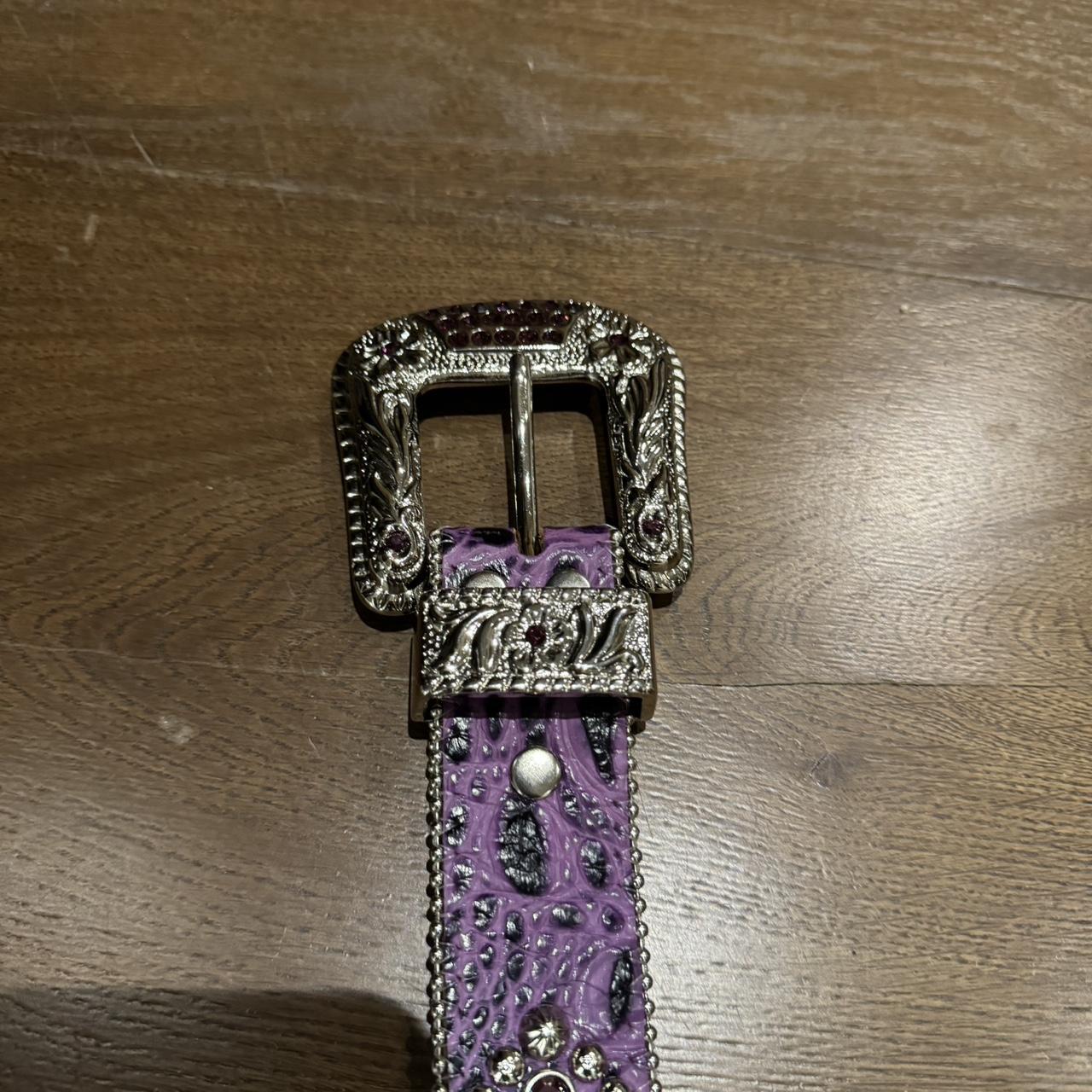 purple b.b simon belt size 28 - Depop