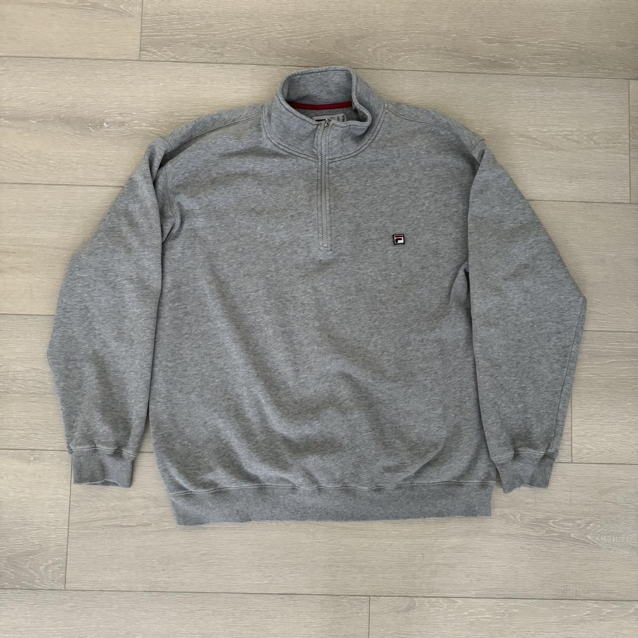 grey Fila quarter zip Size: XL #jacket #Fila... - Depop