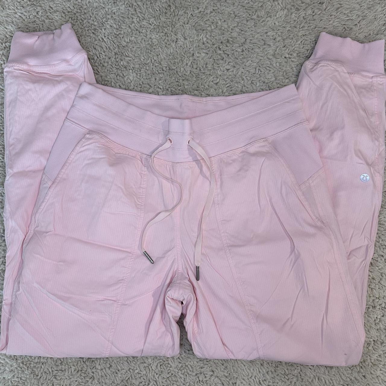 Lululemon baby pink lined dance studio pant Size 8... - Depop