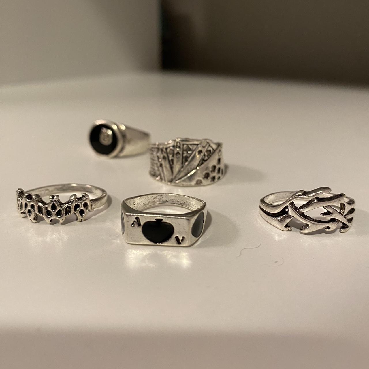 Set of five rings! #rings #trendy #cool #ring #fire - Depop