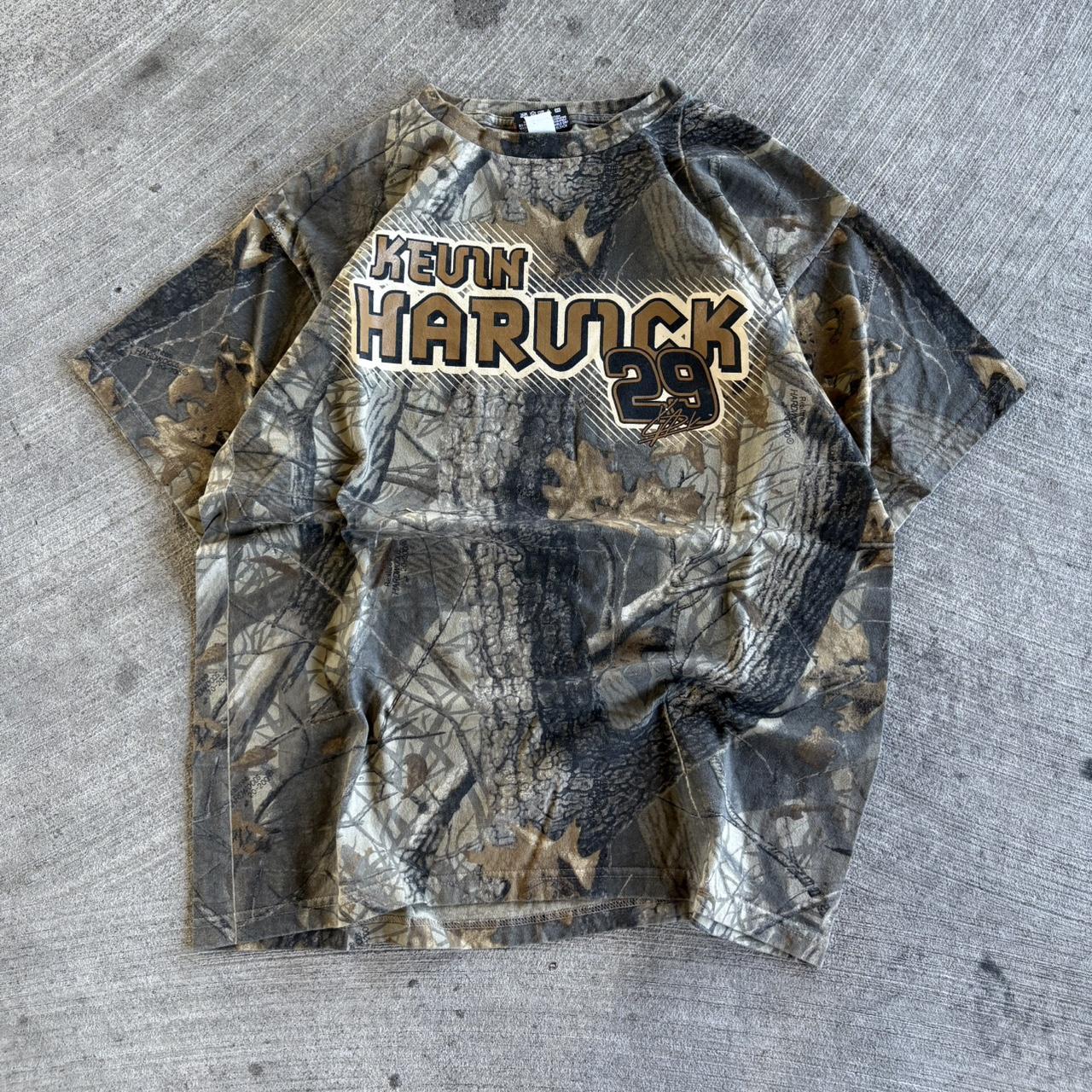 VINTAGE Y2K NASCAR REALTREE KEVIN HARVICK RACING... | Depop