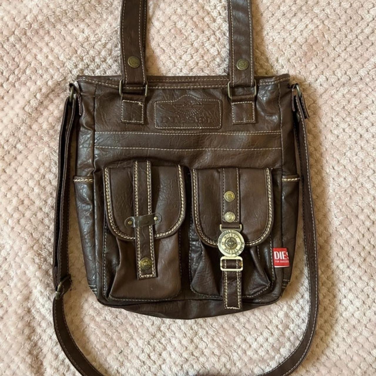 Diesel Red Tag leather messenger bag, limited... - Depop