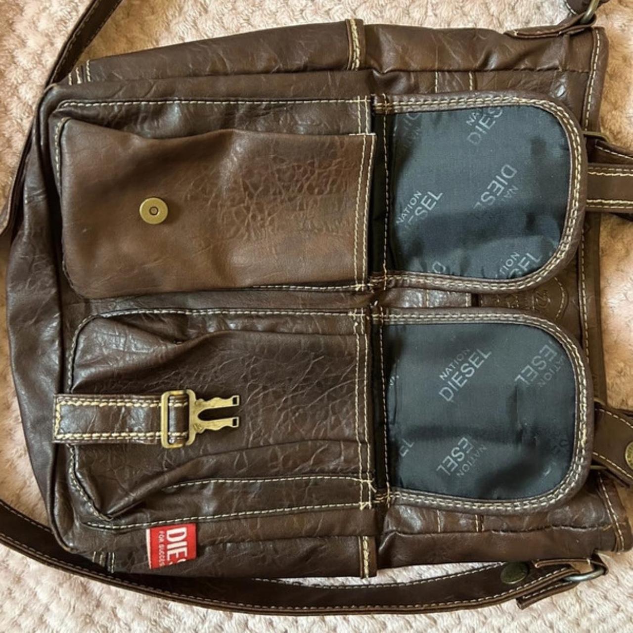 Diesel Red Tag leather messenger bag, limited... - Depop