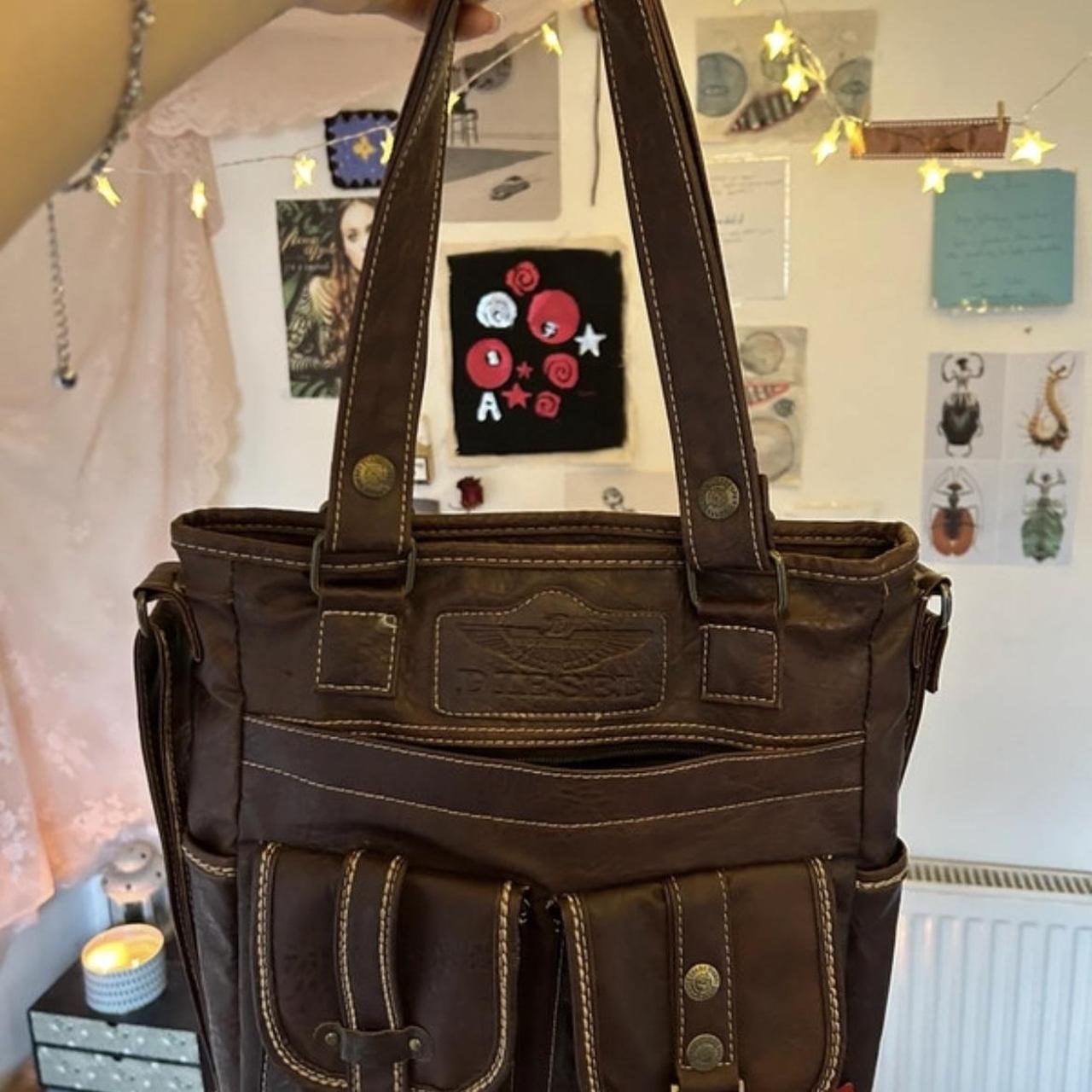 Diesel Red Tag leather messenger bag, limited... - Depop