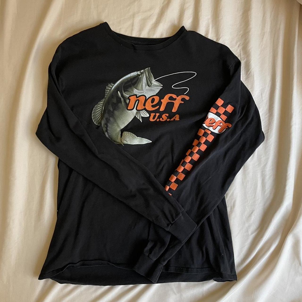 Thrifted long sleeve neff fishing shirt Size... - Depop