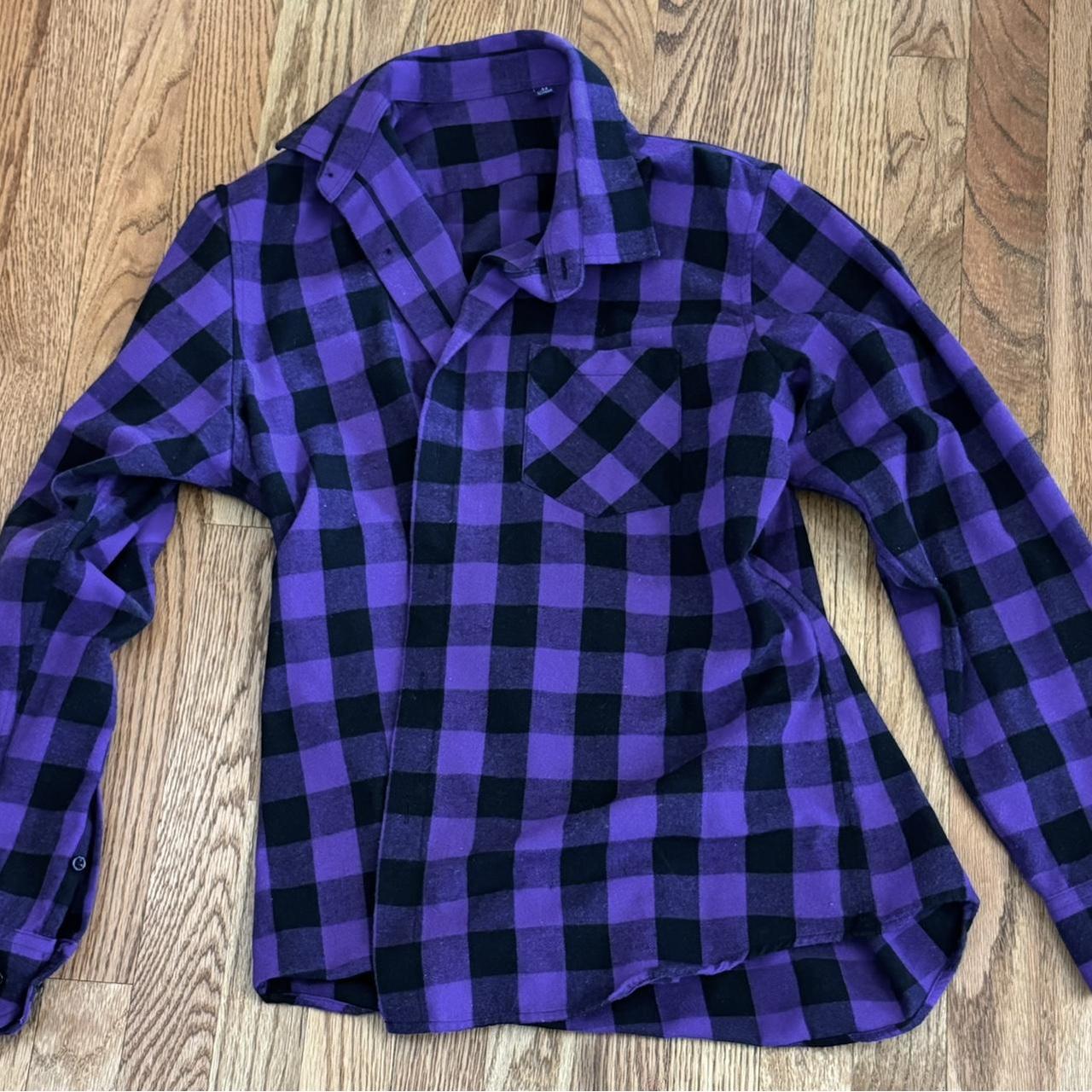 Purple Flannel Gently worn Good condition - Depop