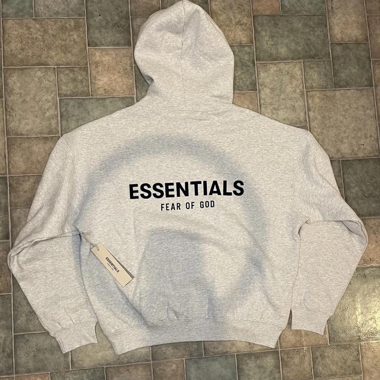 Brand New | Fear of god essentials hoodie | Light... - Depop