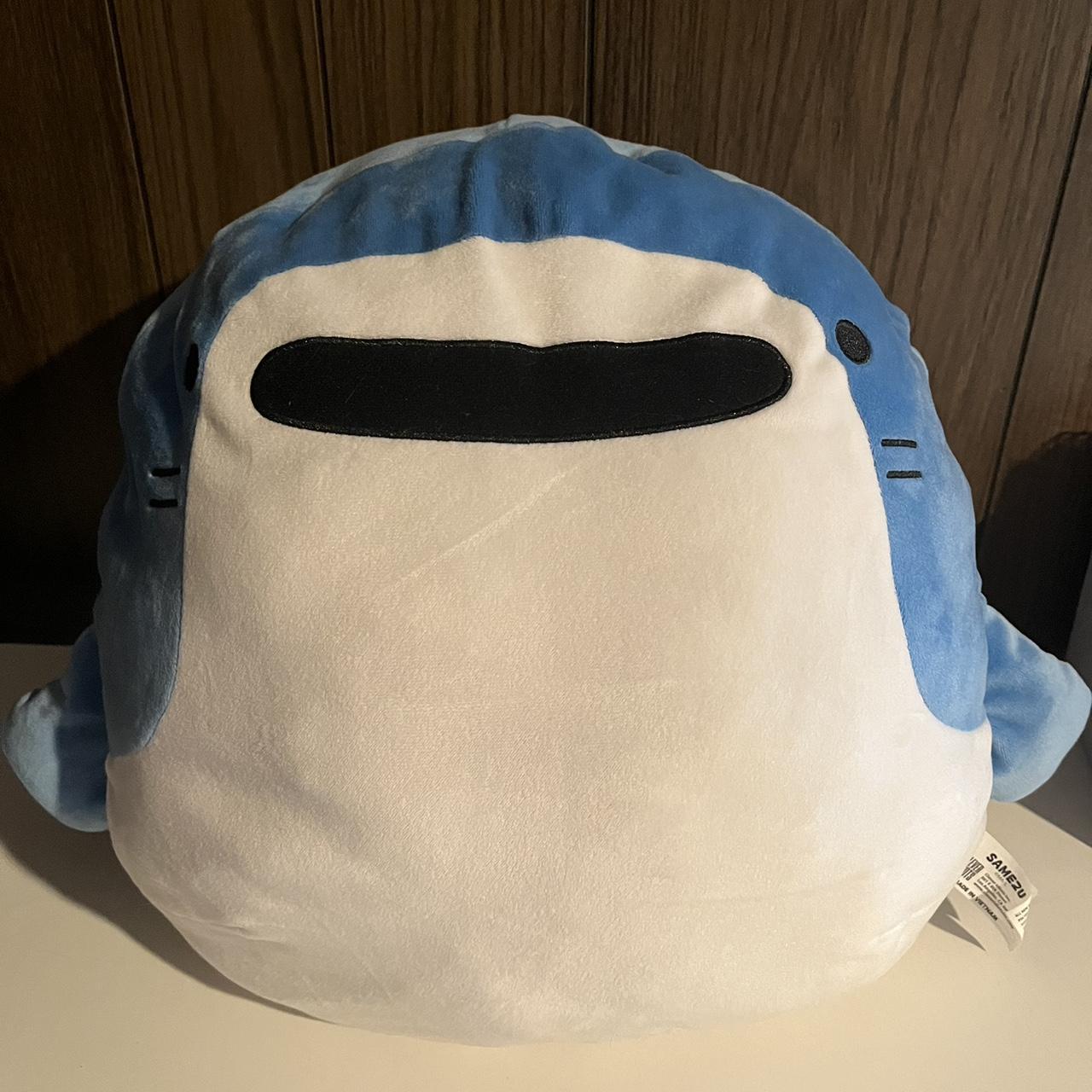 SAMEZU Pastel Shark Plush Whale Shark Blue & White... - Depop