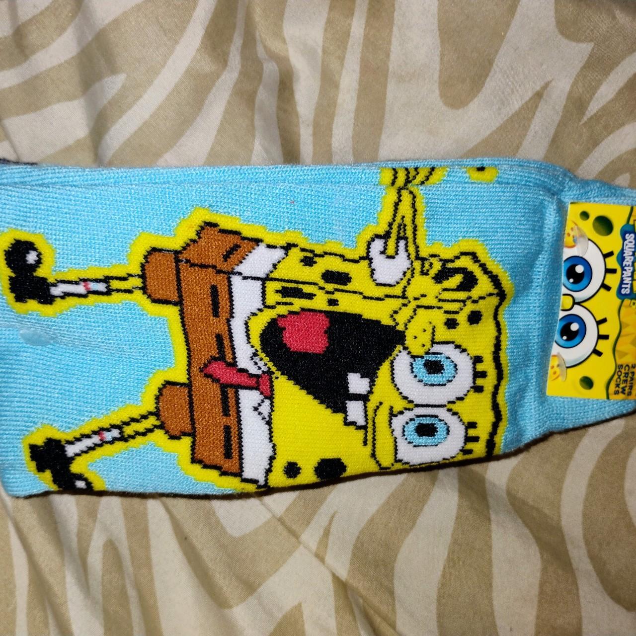 SpongeBob + Gary 2 Pair Socks - Depop