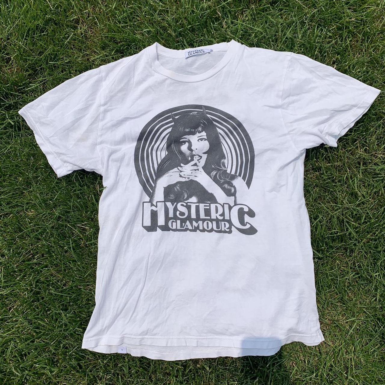 Hysteric Glamour white tee “go baby go” with black... | Depop