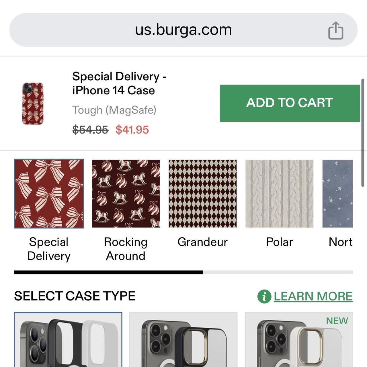 NEW - Burga iPhone 14 red and white bow phone case... | Depop