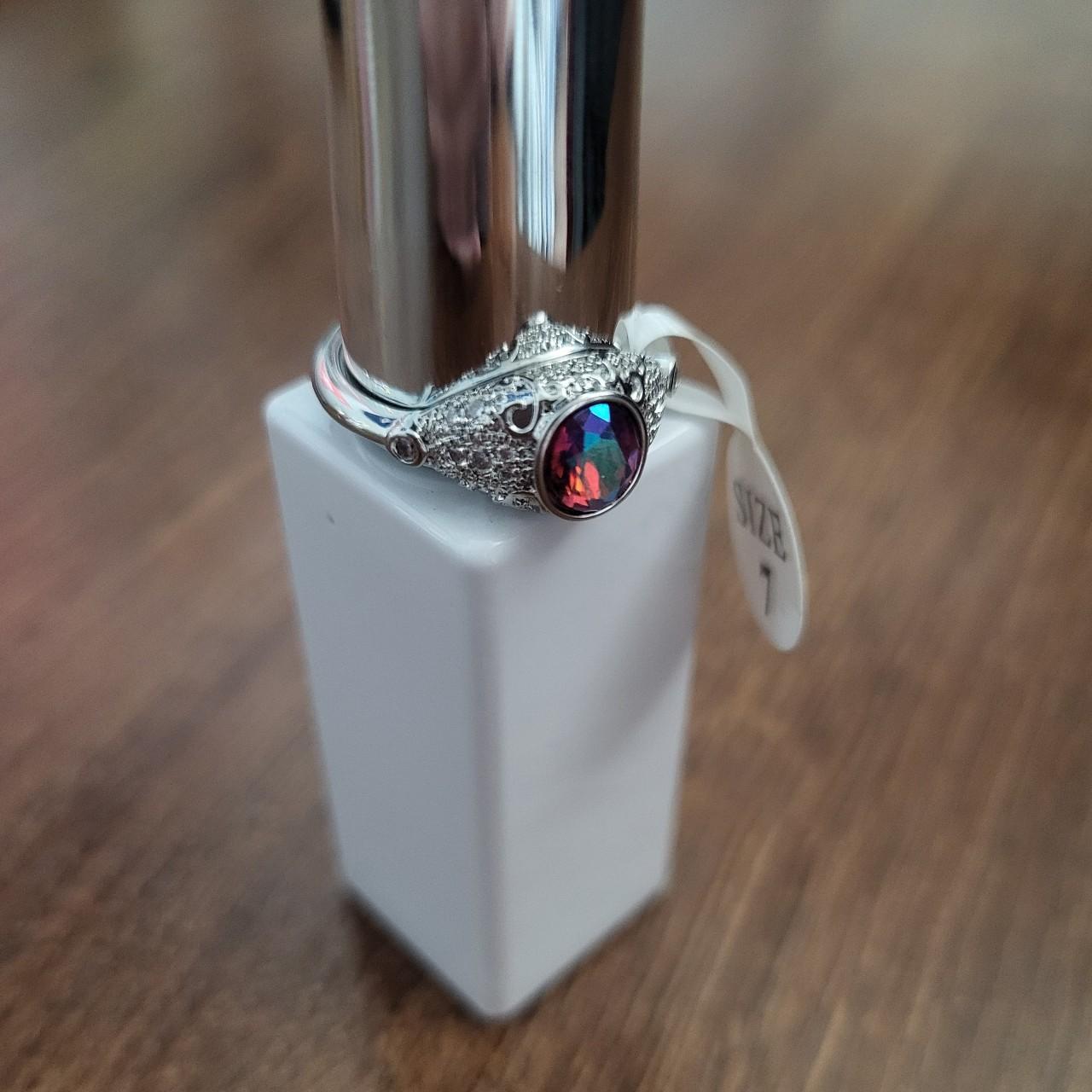 Sterling Silver purplish cute ring | Depop