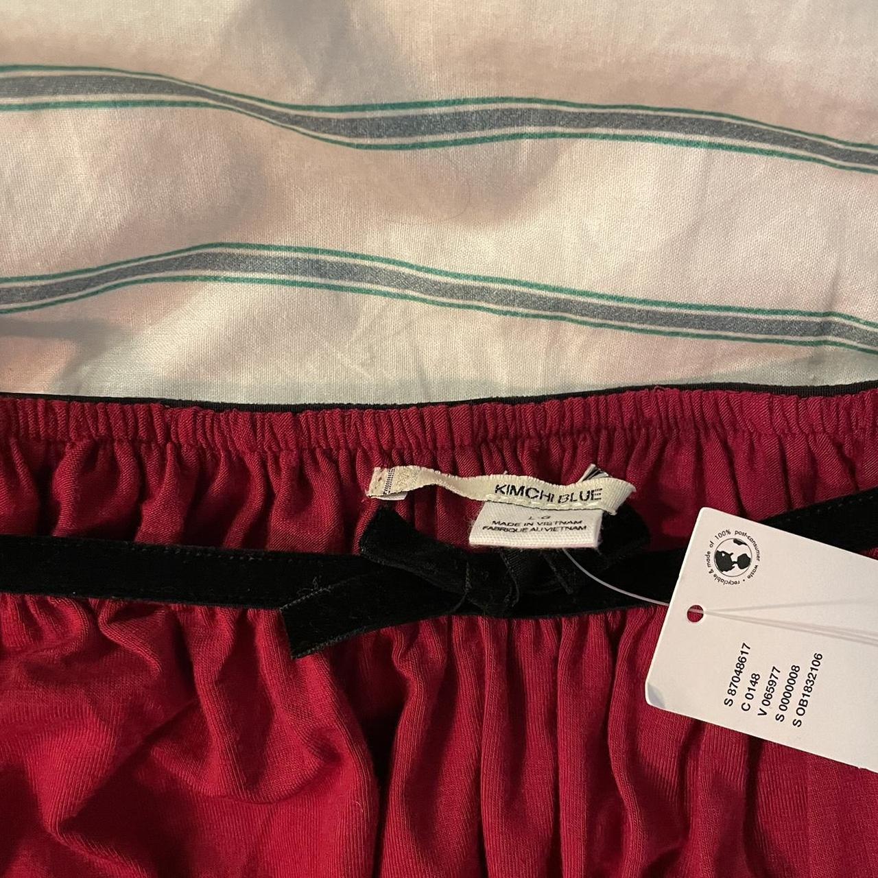 Urban outfitters kimchi blue red and black bow tank... - Depop