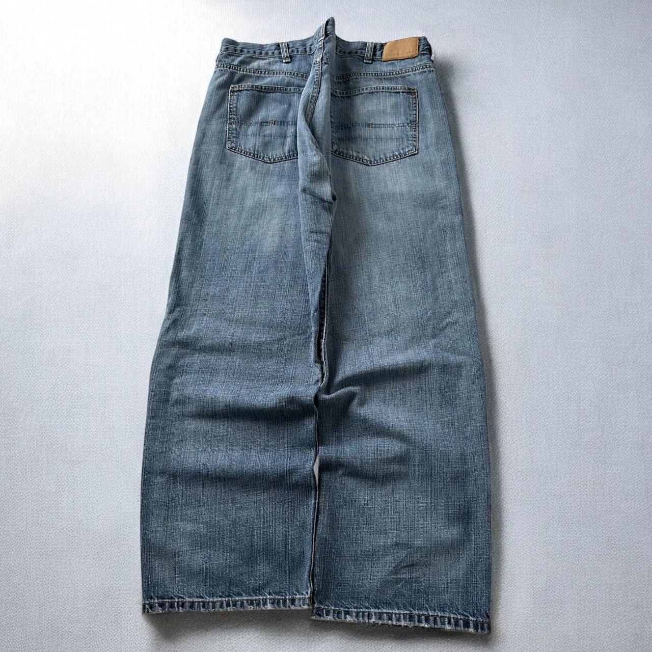 Y2K grunge baggy blue faded jeans baggy faded jeans... | Depop