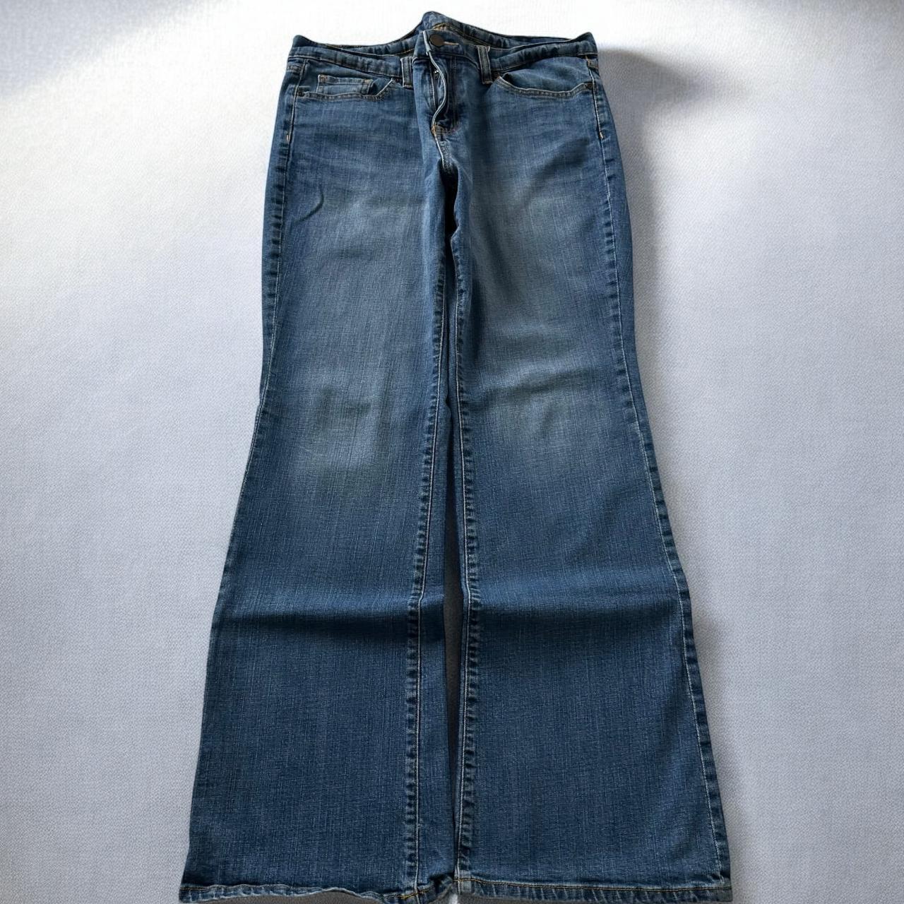 y2k grunge baggy bootcut jeans baggy faded flare... | Depop