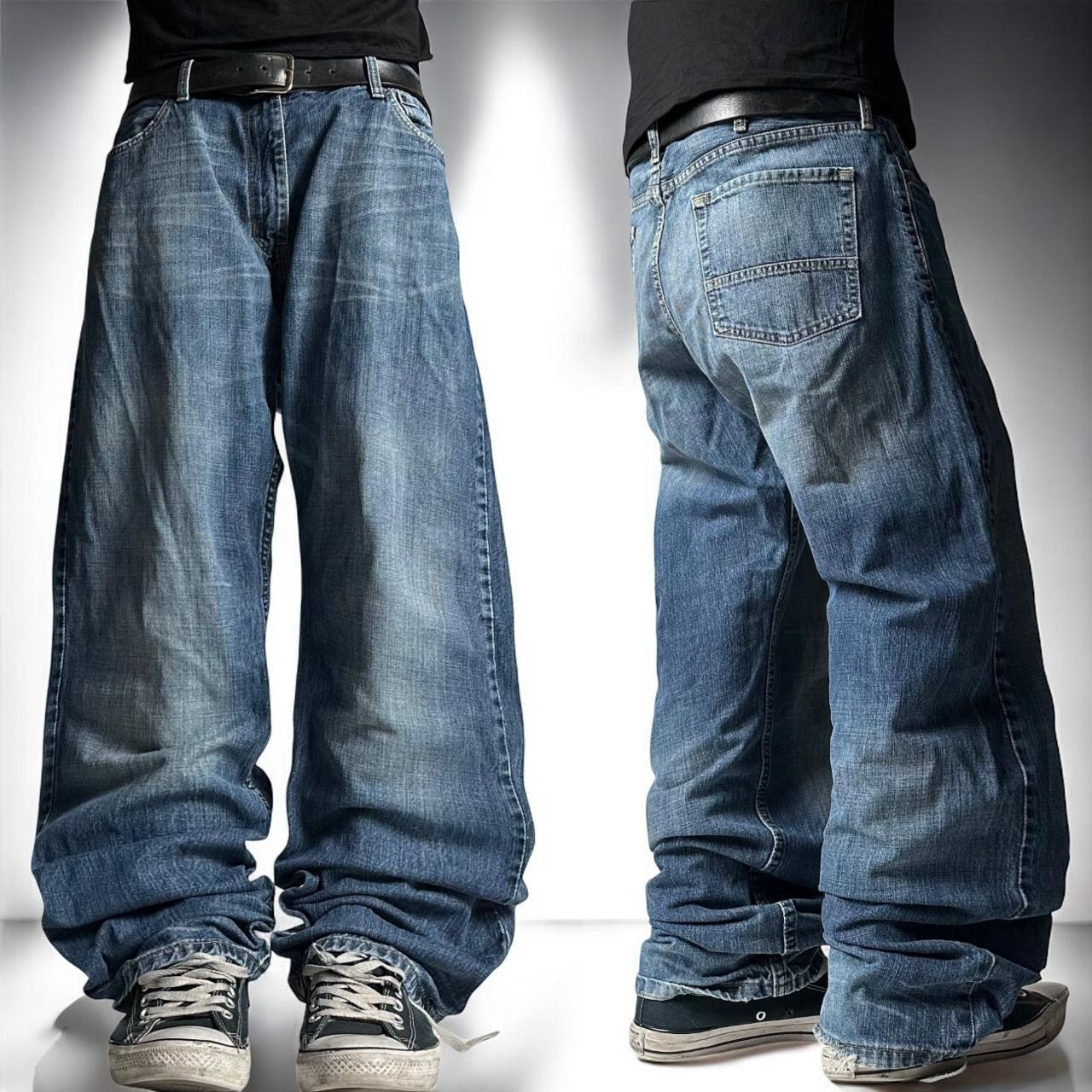 Y2K grunge baggy faded jeans baggy faded distressed... | Depop