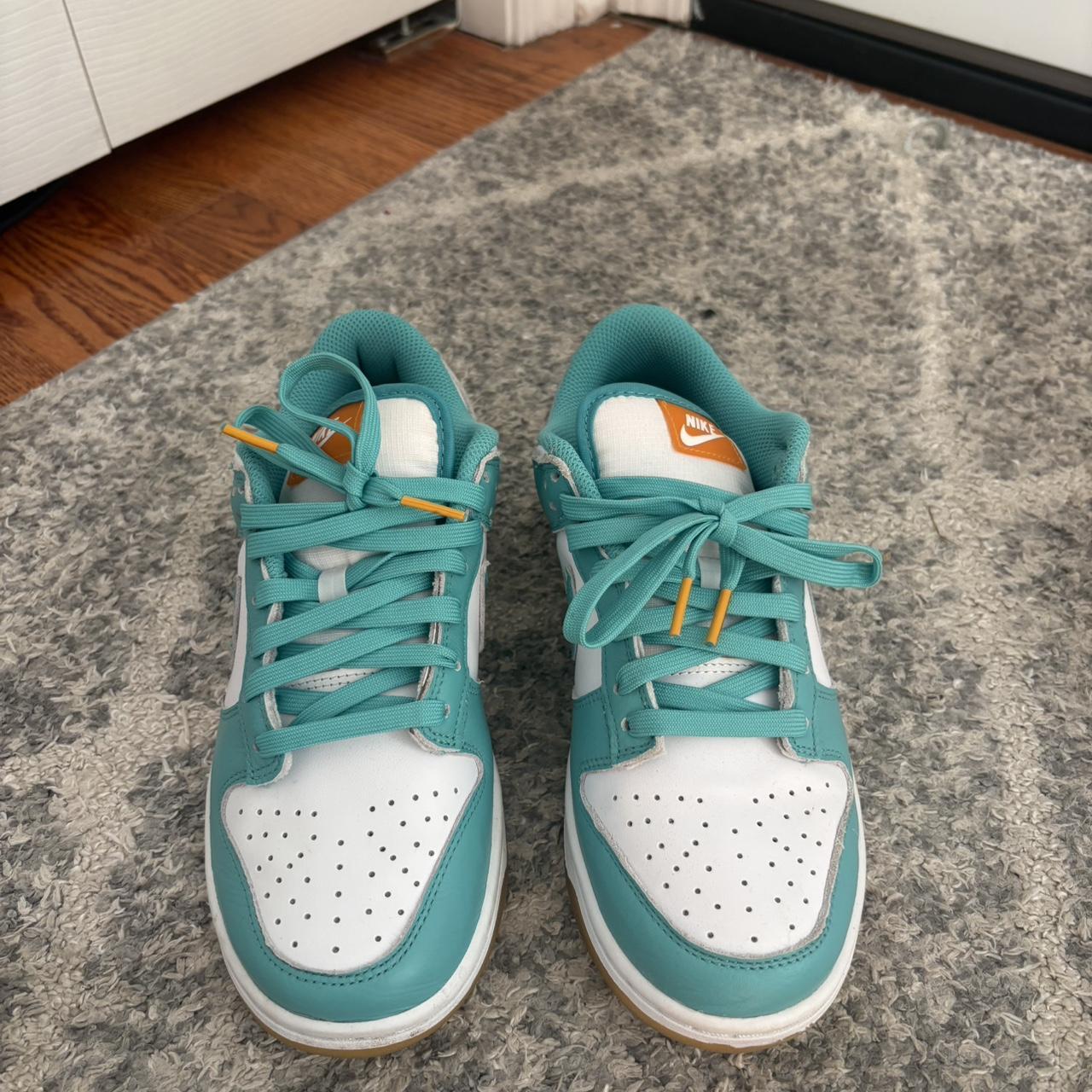 Nike Dunk Low Turquoise trainers #sneakers Barely... | Depop