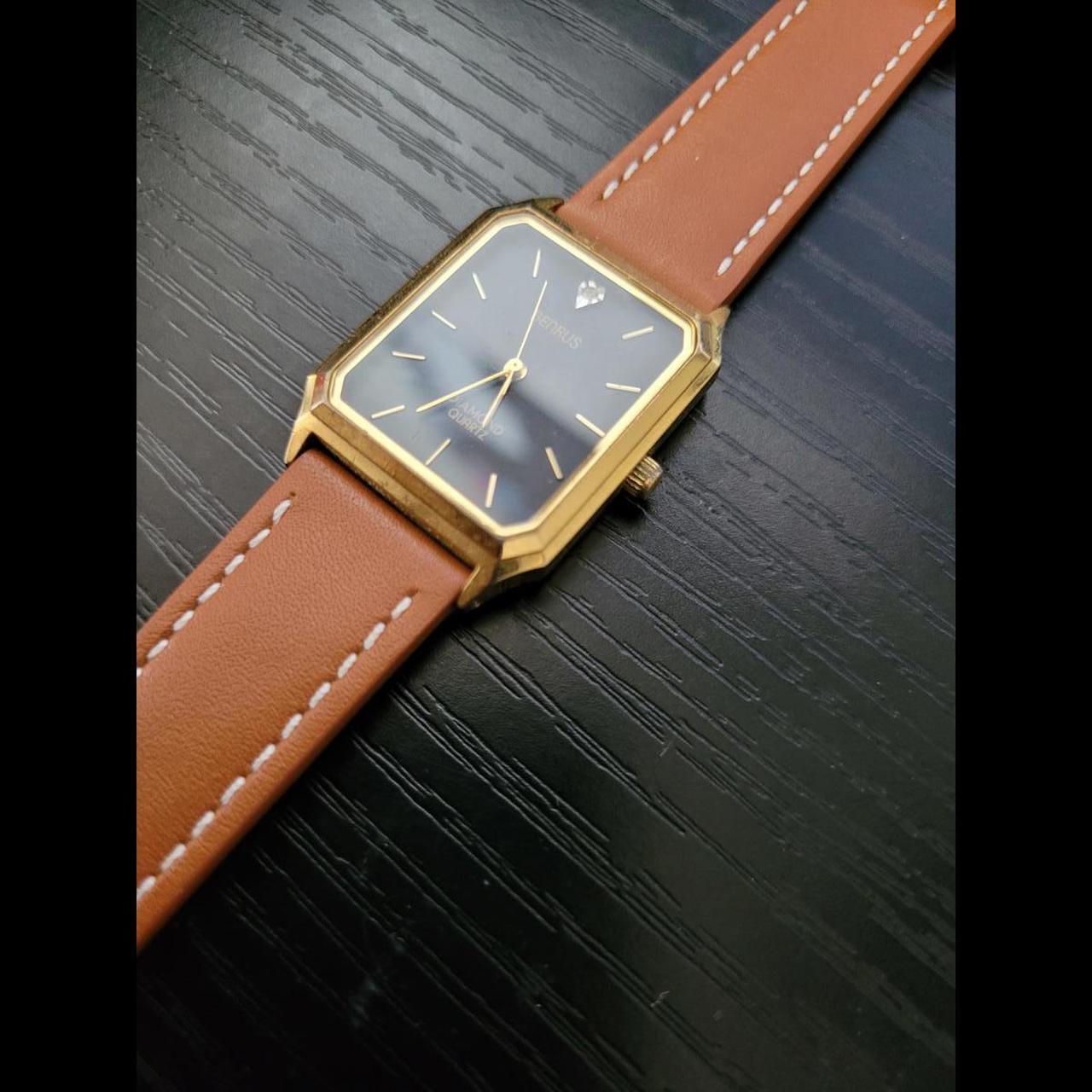 Rare Vintage Time piece! Genuine Diamond Hour Marker... - Depop