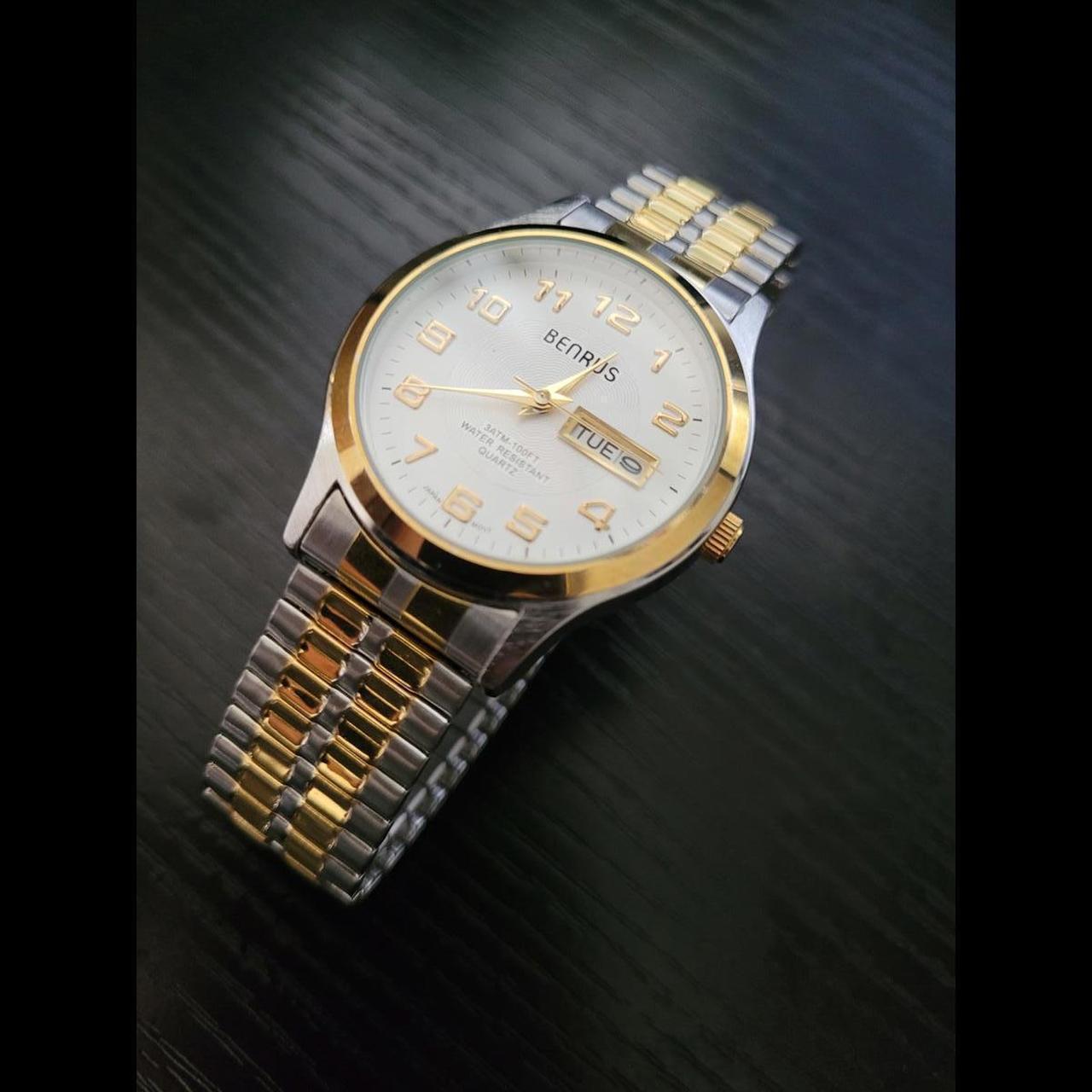 🔥RARE Benrus CB23 Day Date Two Tone Men's Watch... - Depop