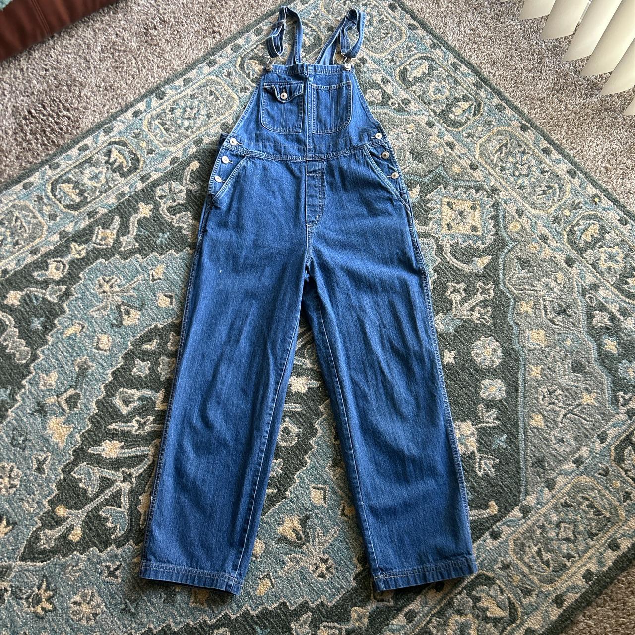 Y2K Xhilaration Overalls Dark wash overalls supa... - Depop