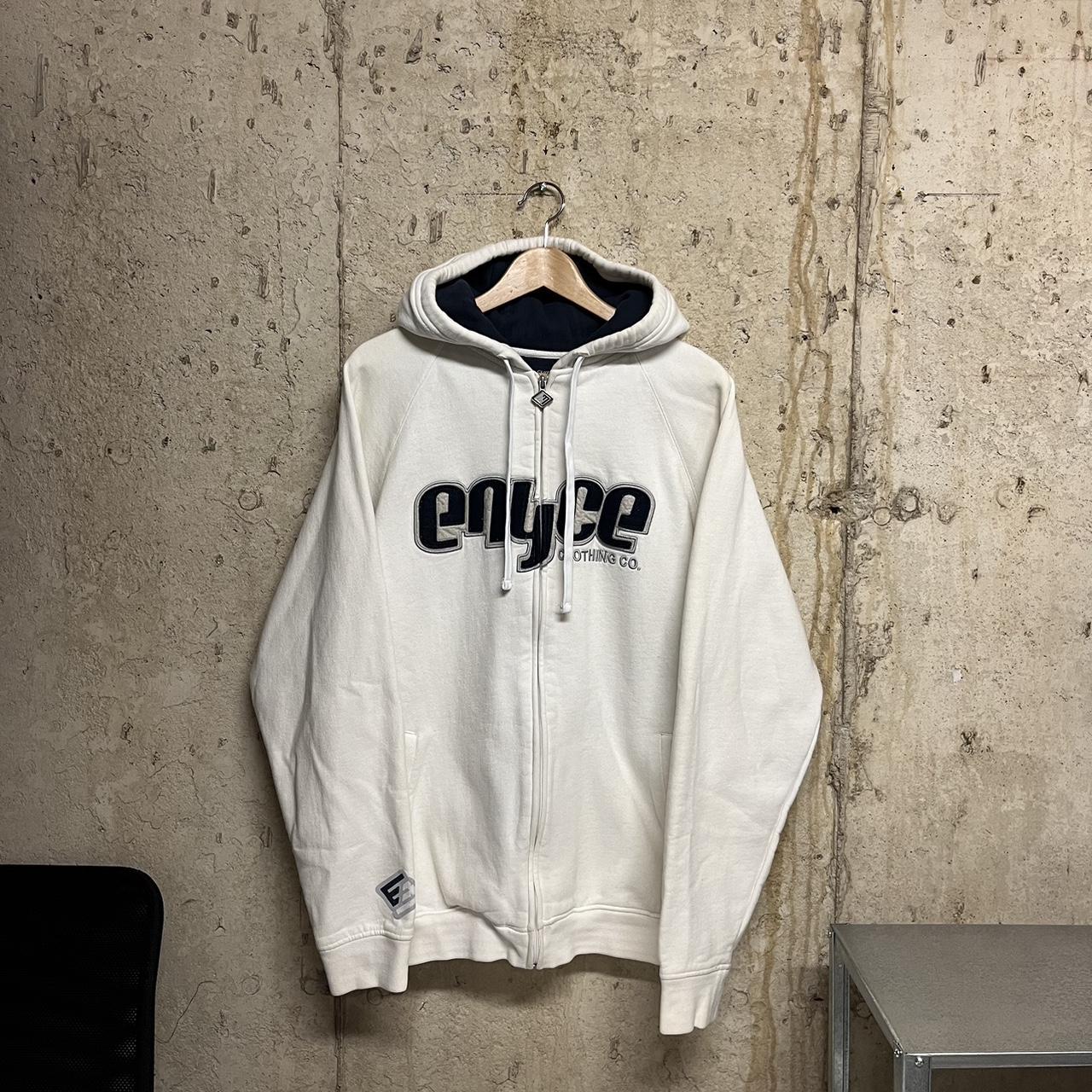 Vintage heavyweight Enyce white zip up... - Depop