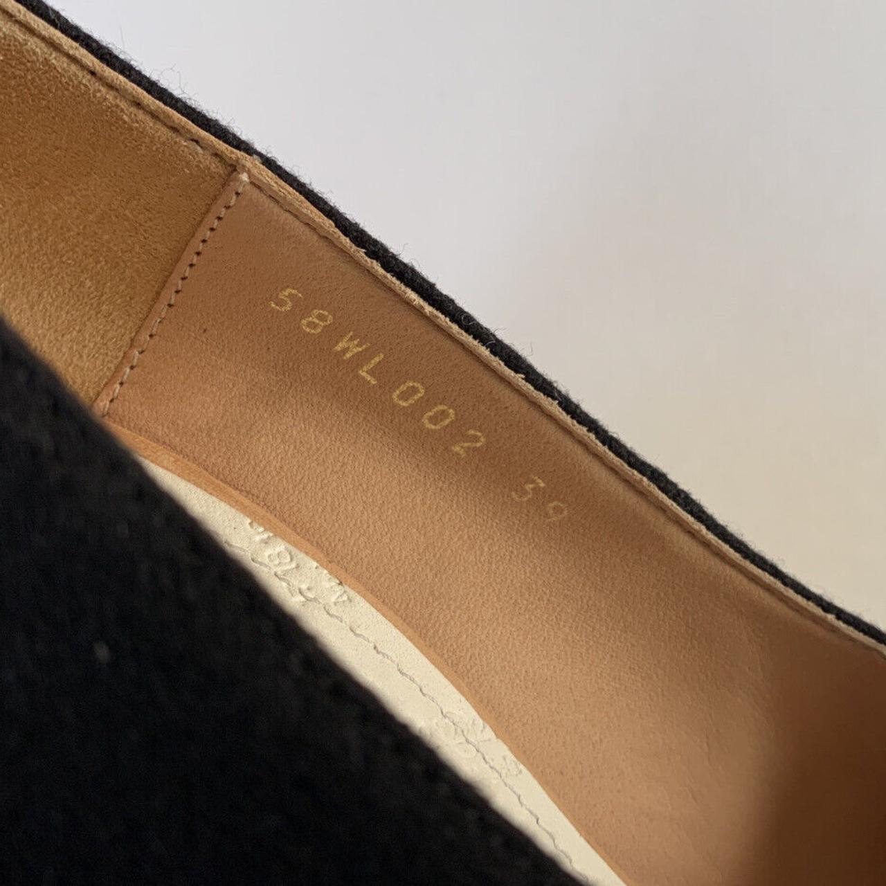 Maison Martin Margiela black felt pumps 4 inch... - Depop