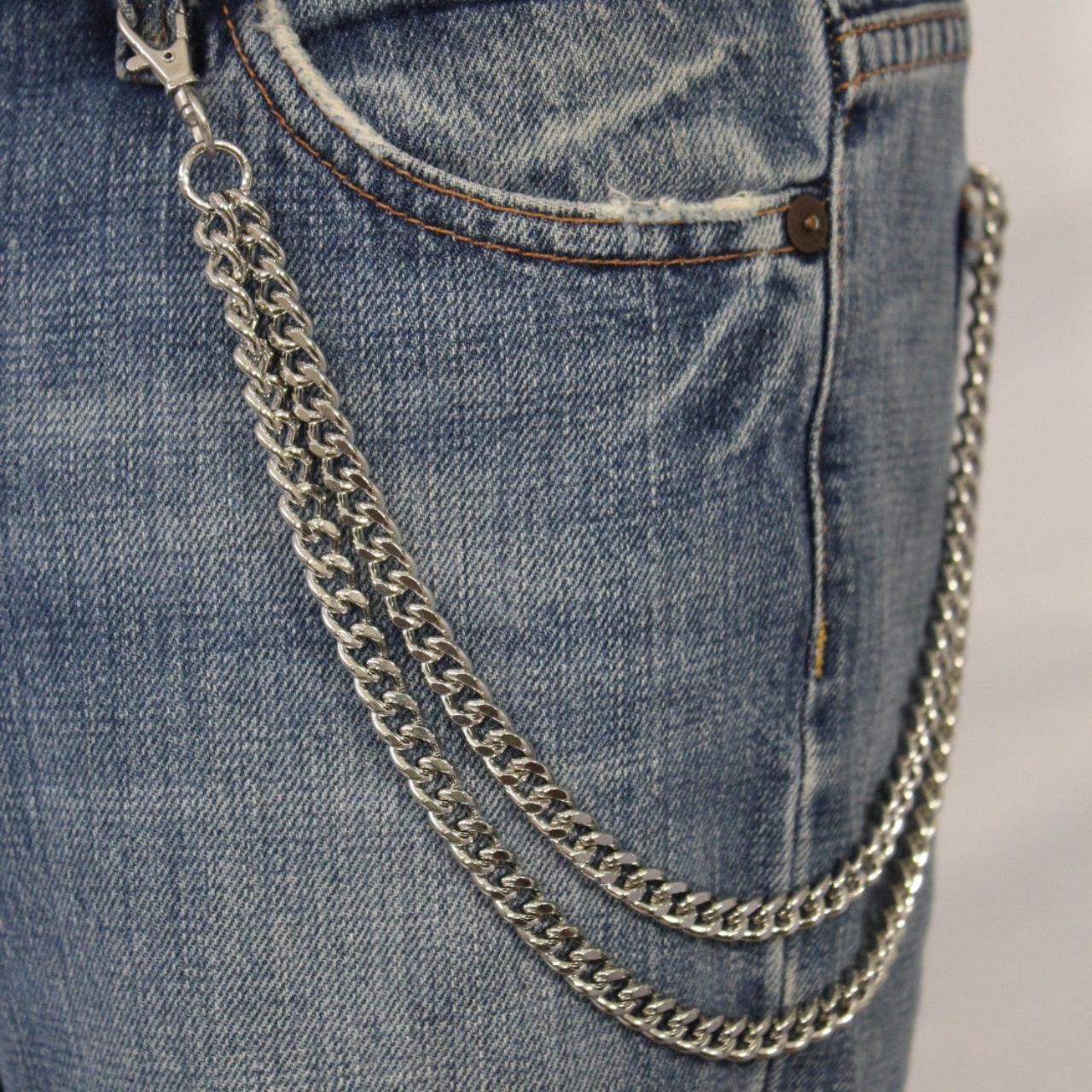 Men Silver Wallet Chain Metal Links Fashion Jeans... - Depop