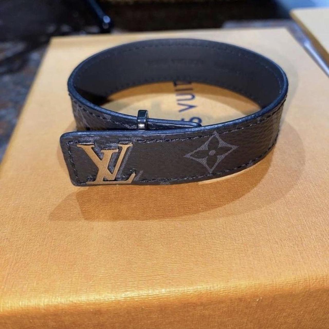LV slim bracelet black - Depop