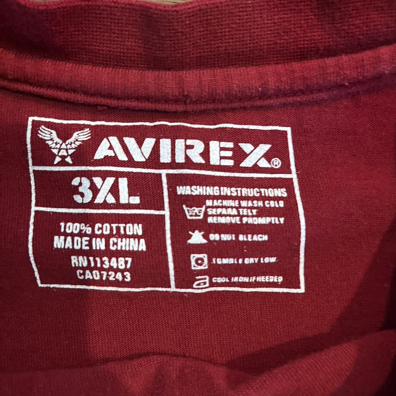 Avirex XXL red t-shirt - Depop