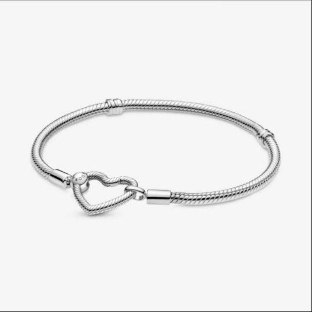 New Pandora Open Heart Bracelet Silver Brand... | Depop