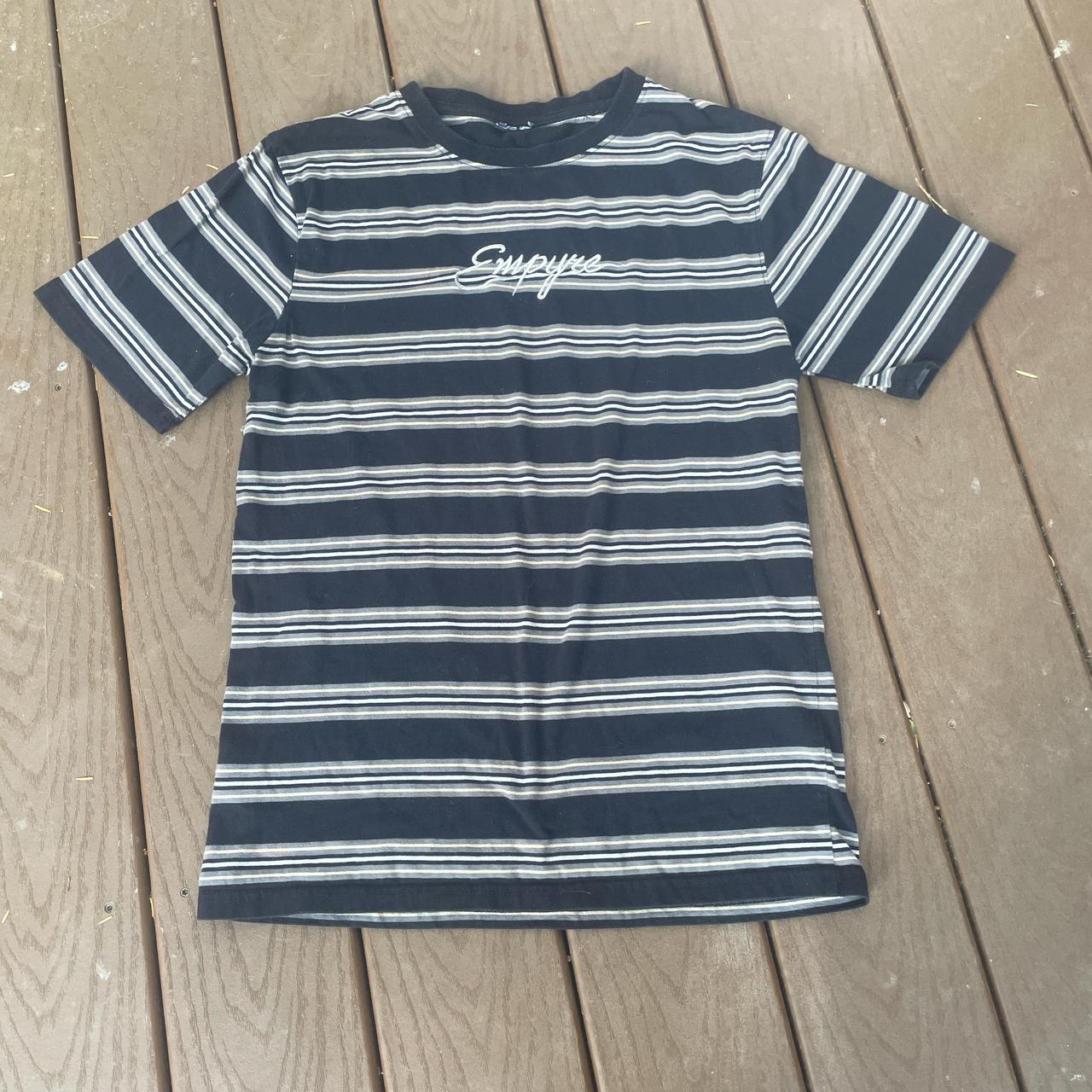 Empyre striped shirt tag is ripped but fits like a... - Depop