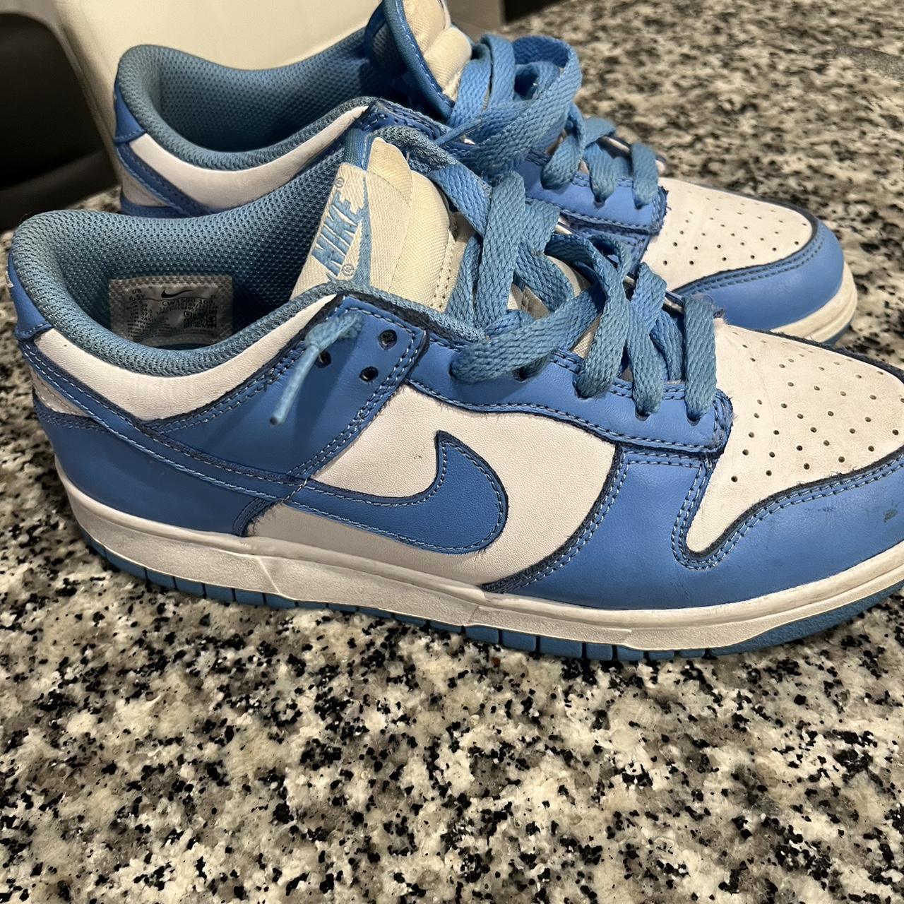 Nike dunk low (gs) university blue - white size 6.5y - Depop