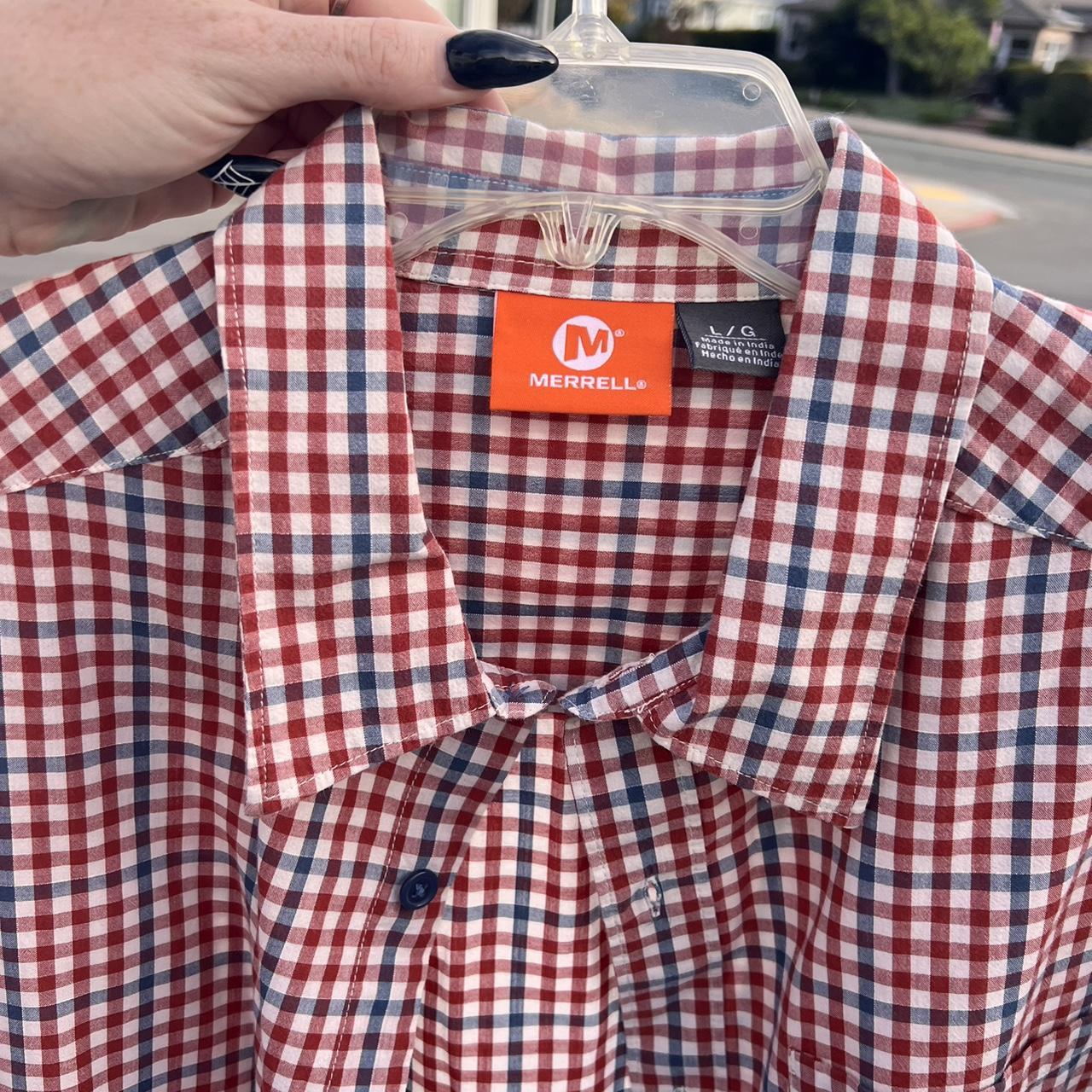 Merrell men’s dress shirt Used once Size large - Depop