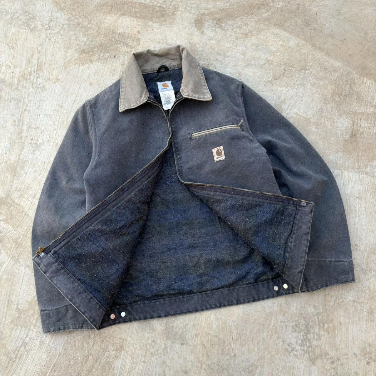 Vintage 90s Carhartt Detroit Jacket J97 PTL Thank... - Depop