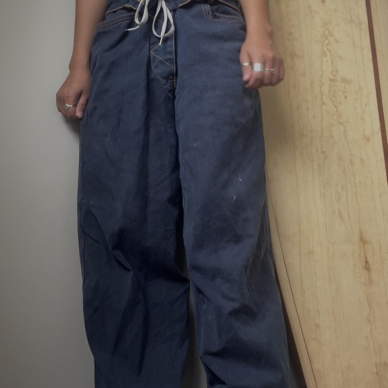 Dark blue baggy high waisted T jeans Super comfy... - Depop