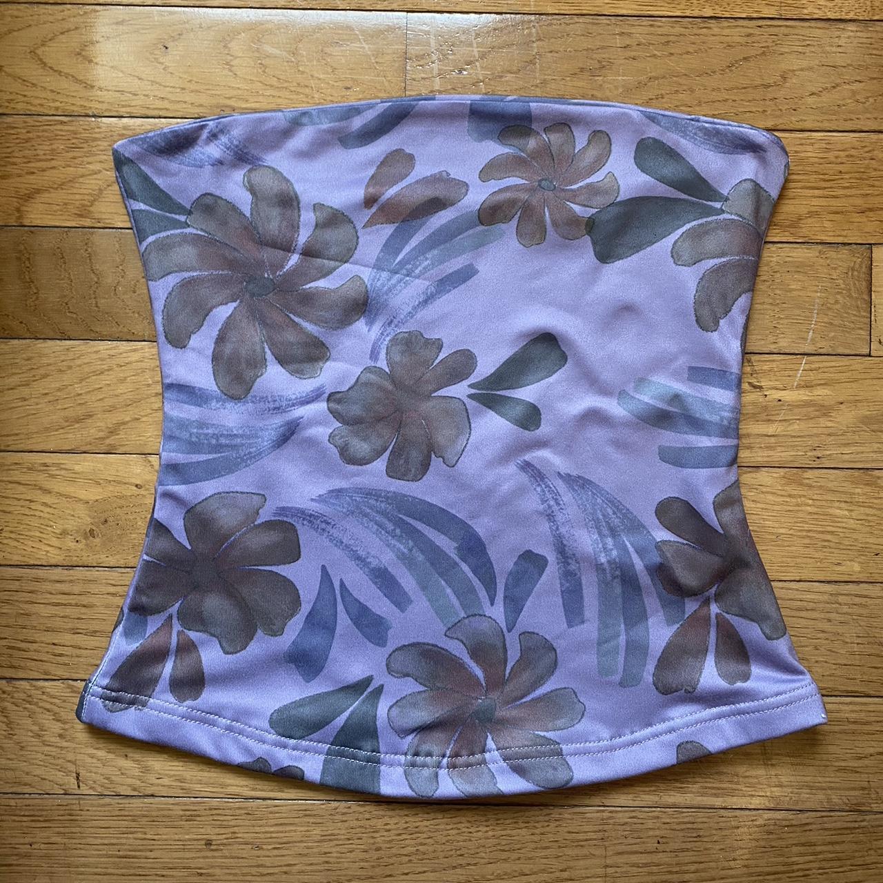 Bamba Swim - Base Tube Top - monet - Depop