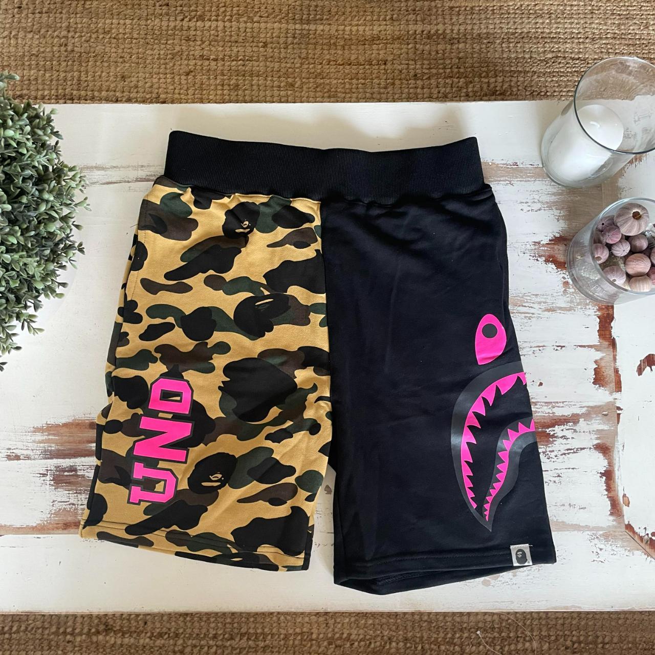 BAPE SHORTS BAPE Color Camo Side Shark shorts SIZE:... - Depop
