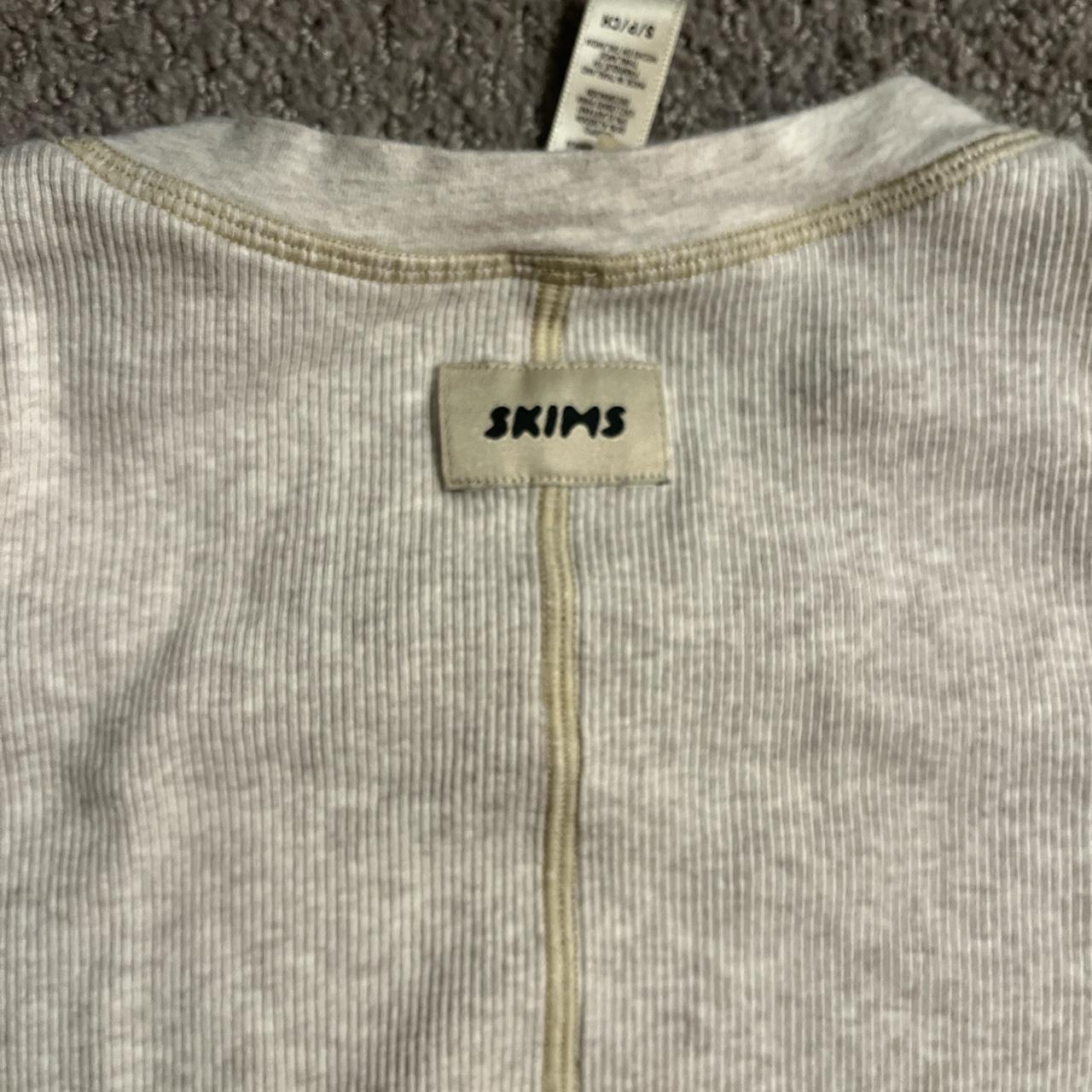 never worn light oat color skims lounge shirt size... - Depop