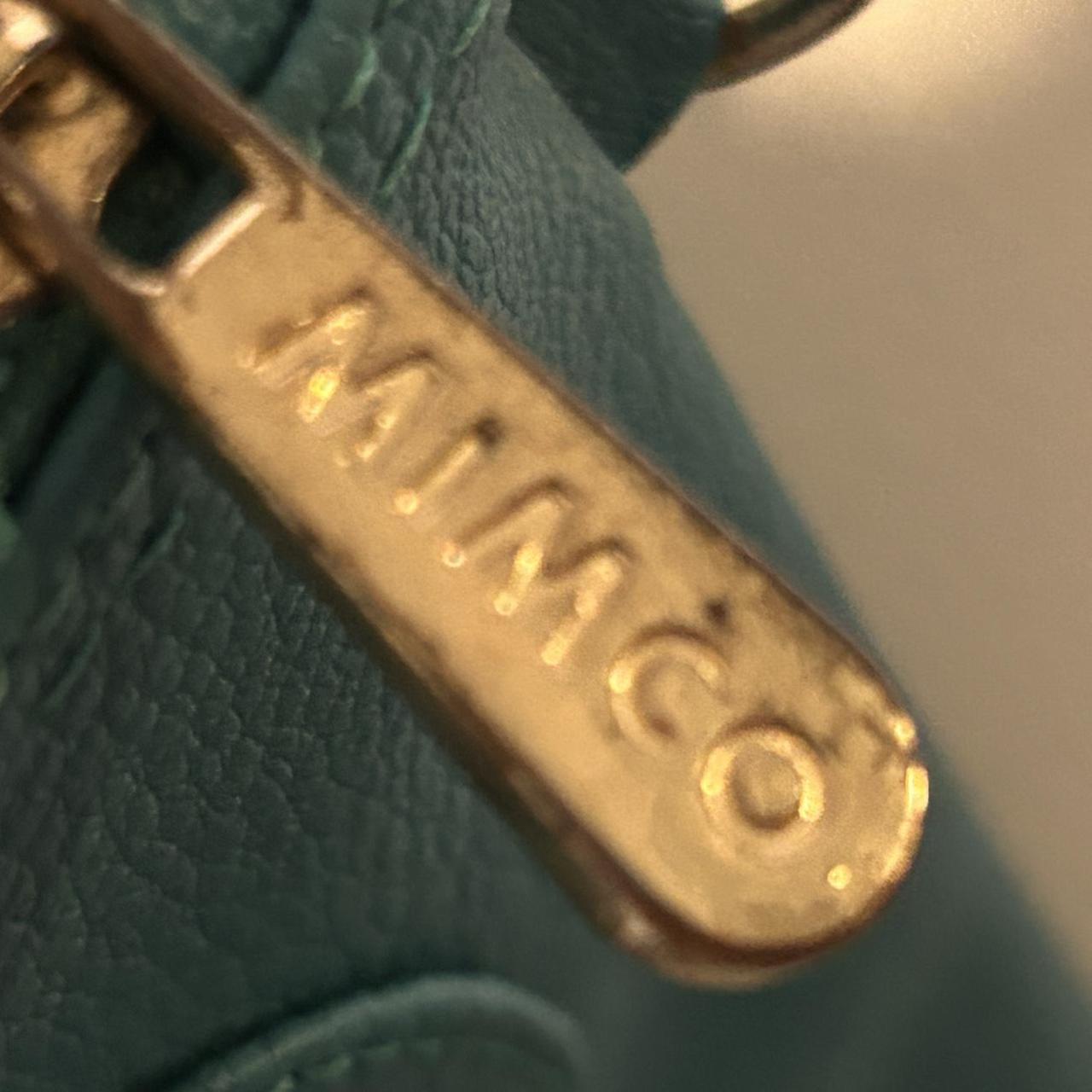 Mimco crossbody turquoise small bag with navy strap - Depop