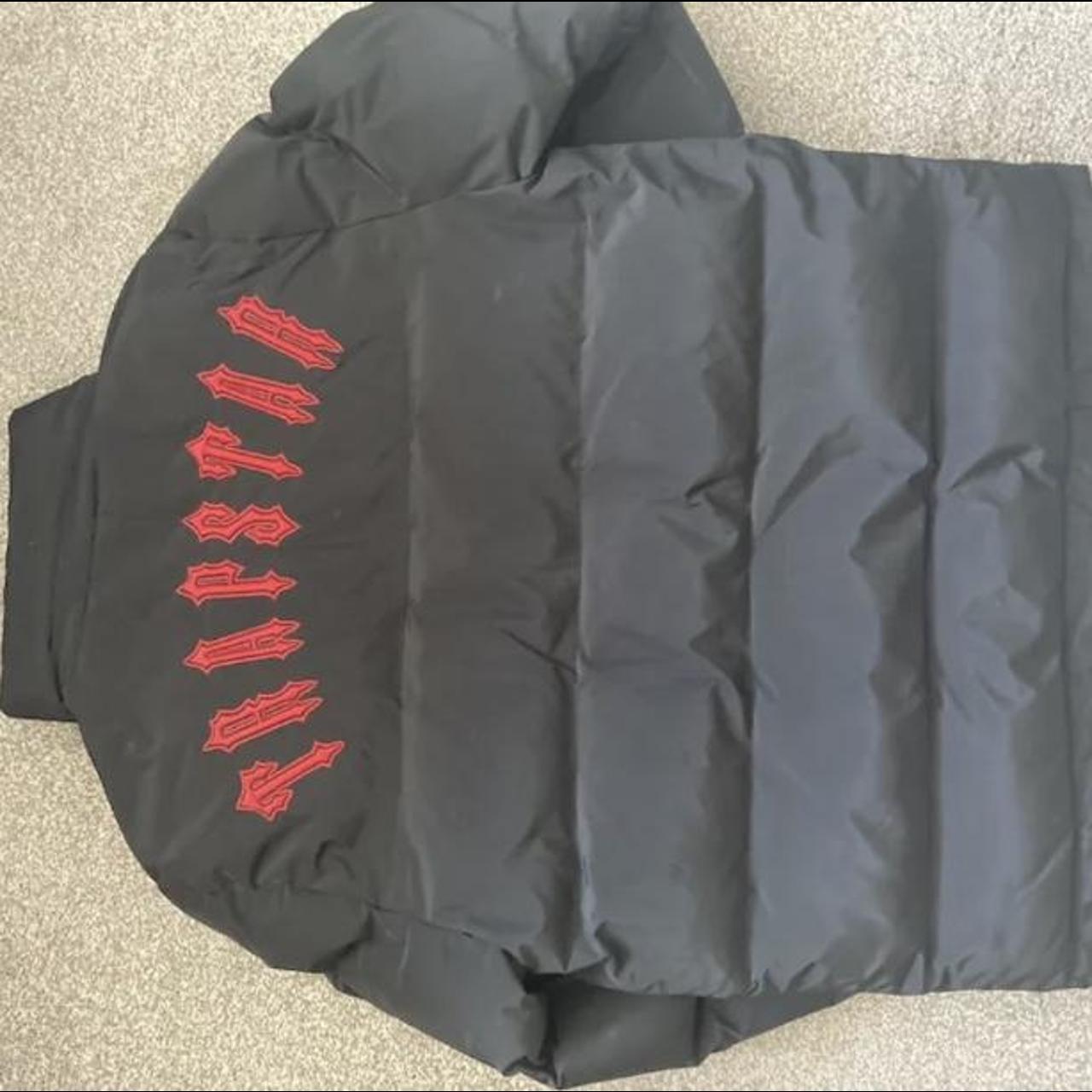Trapstar Iron Gate black and red jacket | Medium |... - Depop