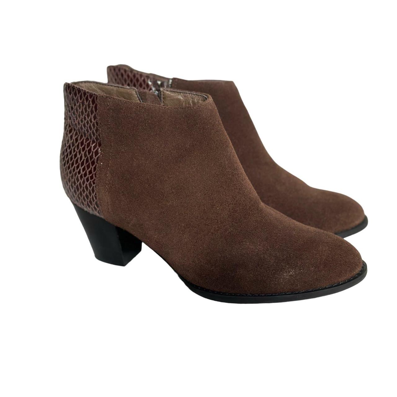 Vionic Bromley Suede Leather Ankle Boots Brown... - Depop