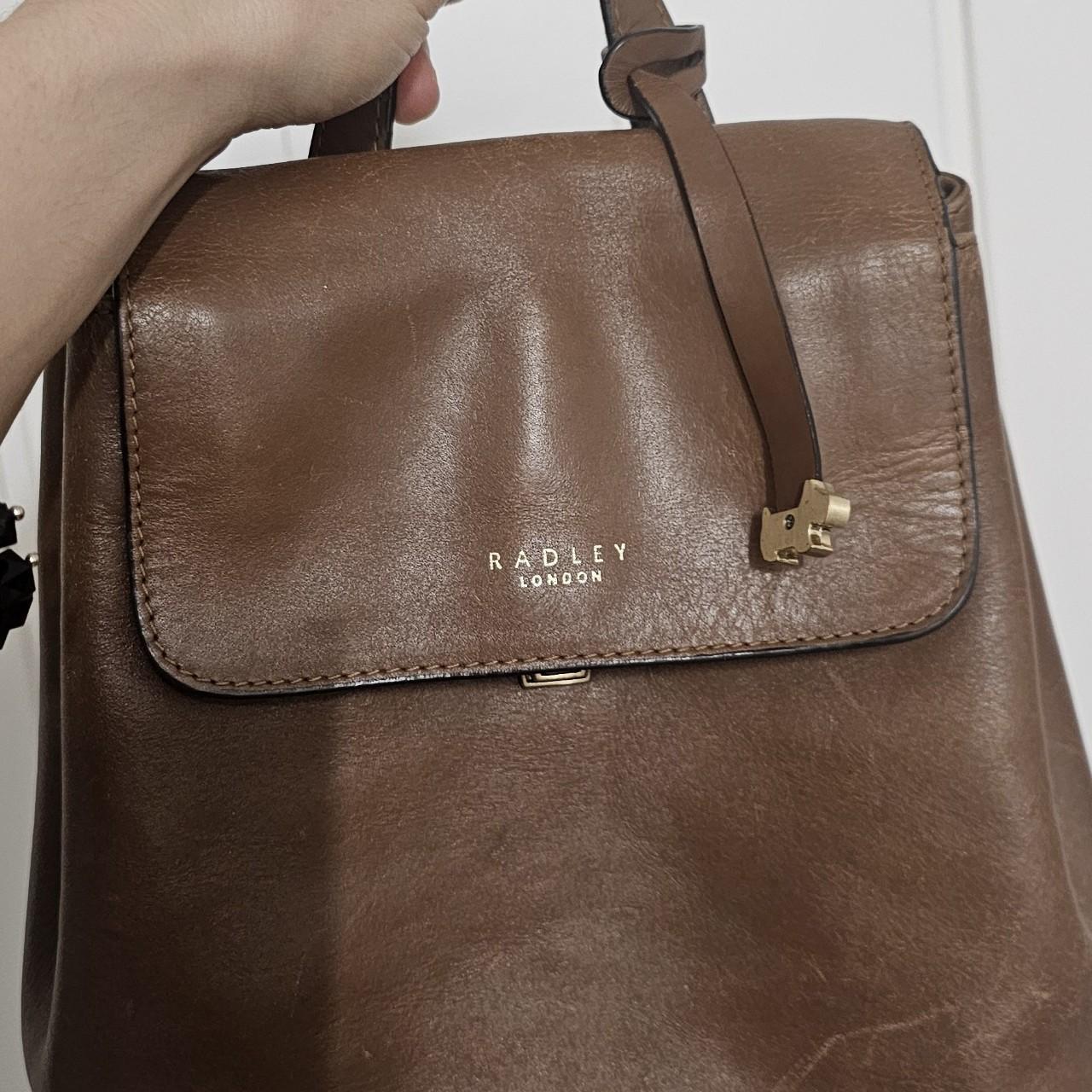 Radley backpack, brown, leather - Depop