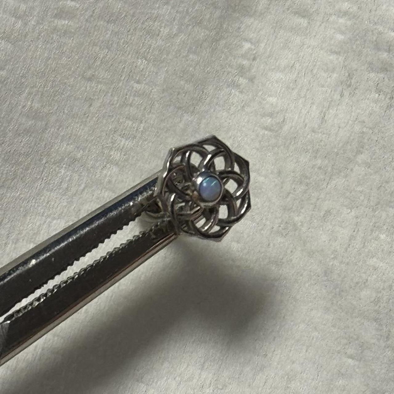 BVLA Shandra 14k White Gold with 2mm AAA White Opal... - Depop