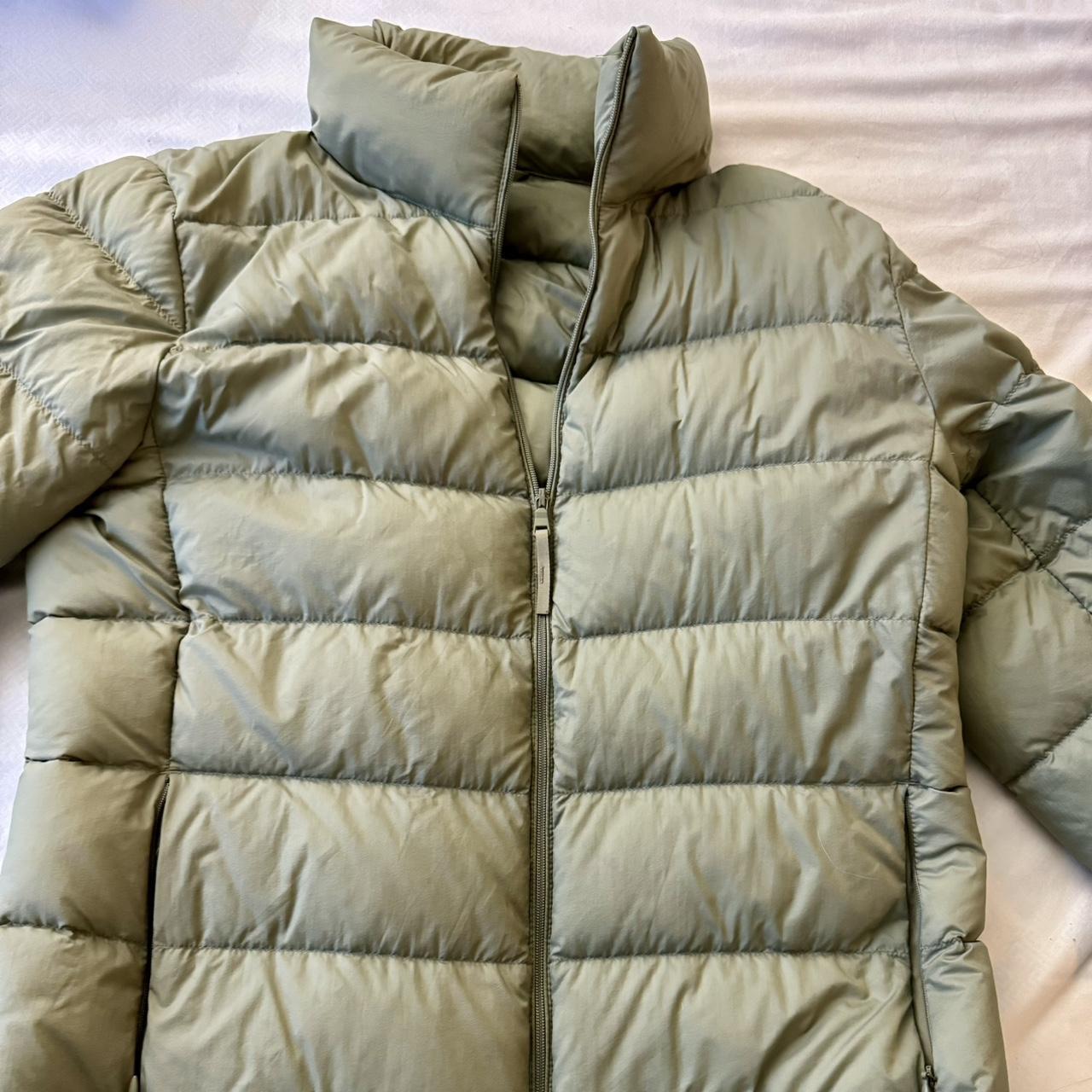 Small mint green Uniqlo ultra light down puffer... - Depop