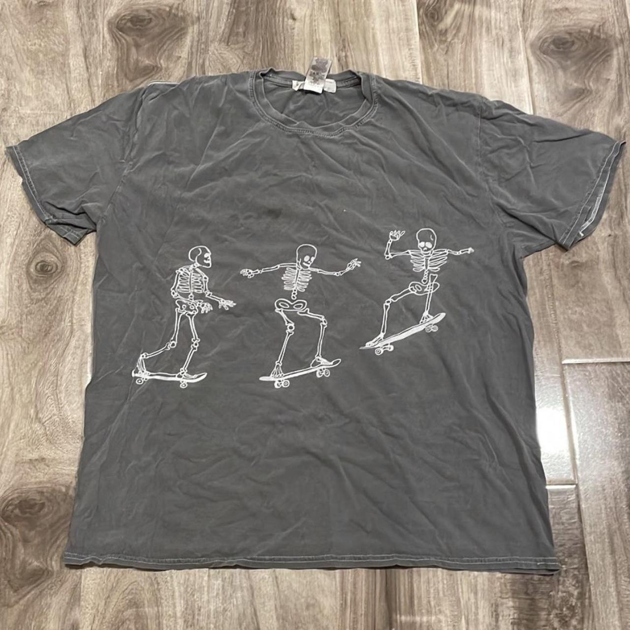 UO Project Social T skeleton skateboarding... - Depop
