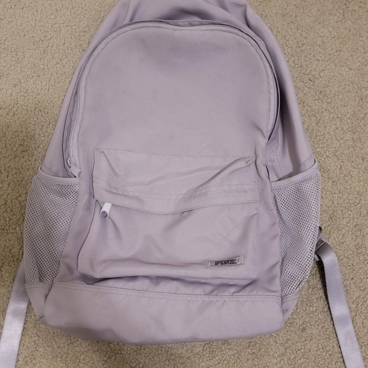 pink brand backpack in the color purple - slightly... - Depop