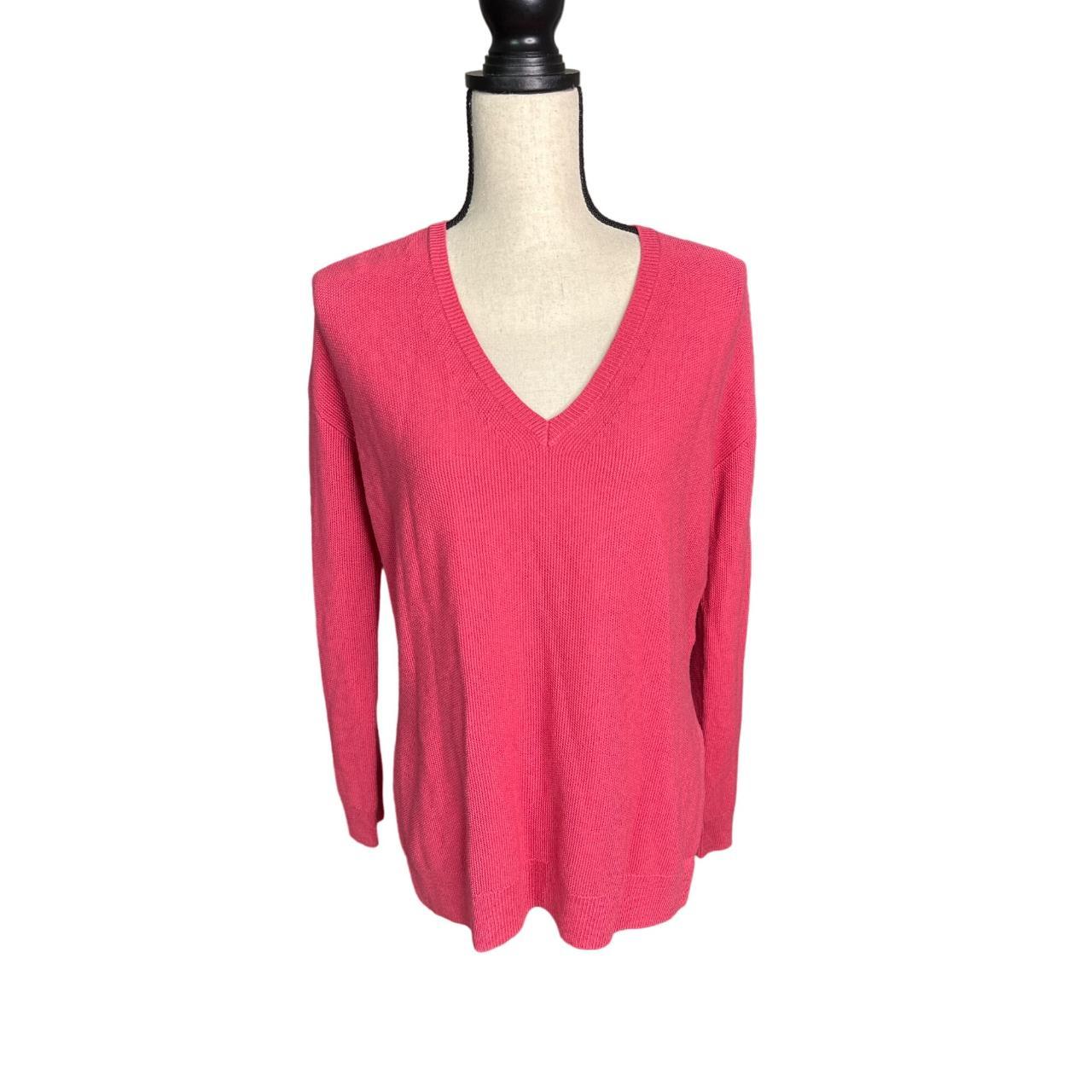 NWT Boden Pink Thermal Top Wool Viscose V Neck... - Depop